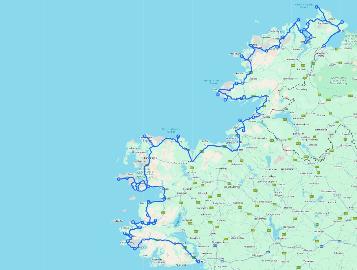 Wild Atlantic Way Itineraries. 6-, 7-, 10- and 14-Day Versions and a ...